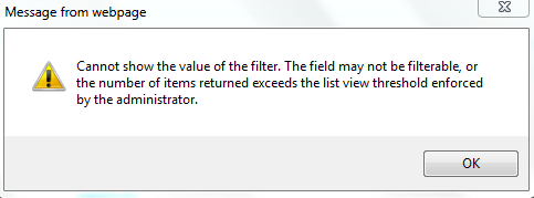 Disable list view threshold for particular List | Tech Wizard